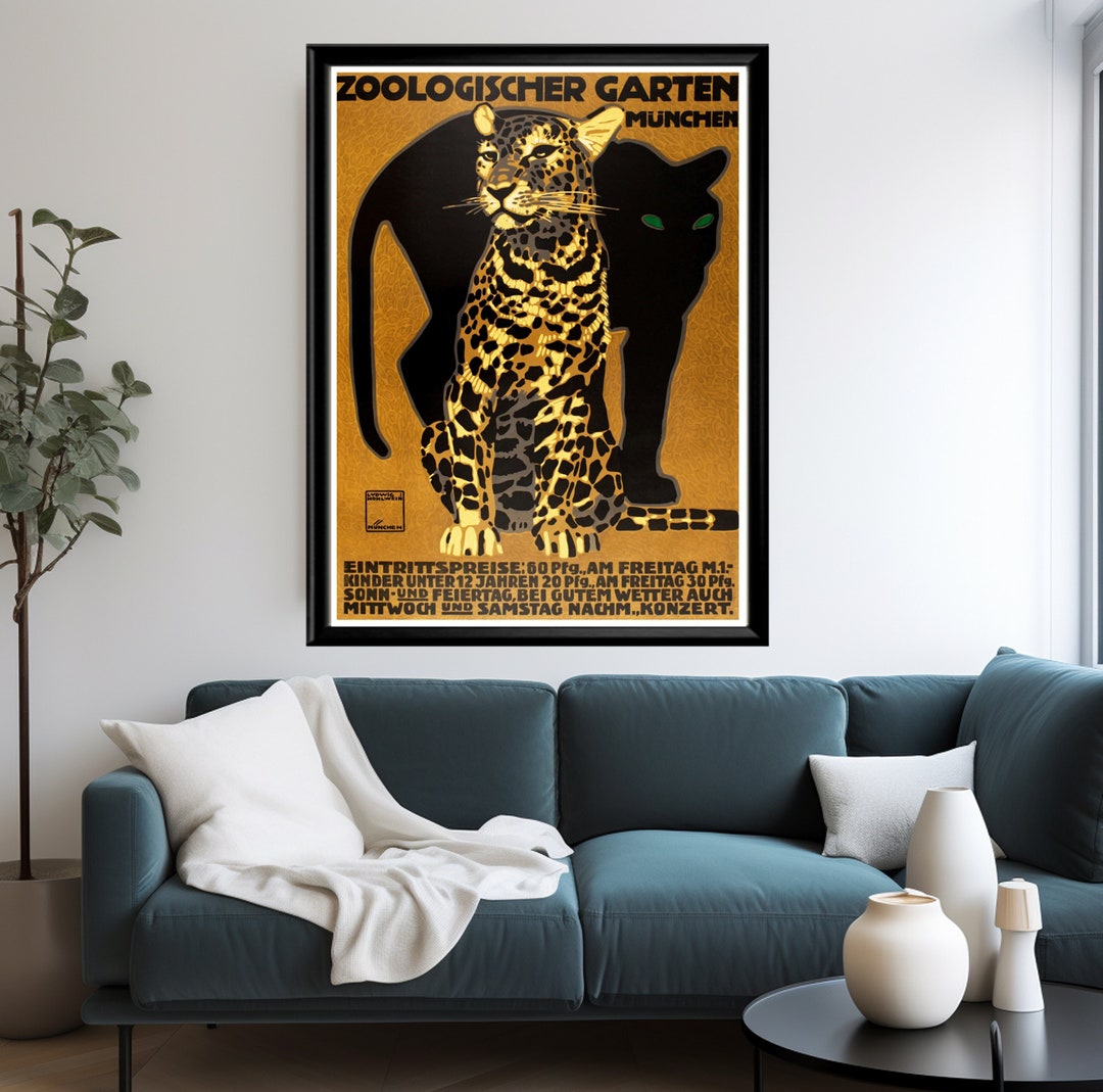 Vintage Zoo Poster Zoologischer Garten Poster Vintage Zoo Advertising ...