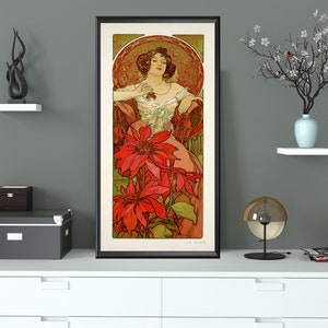 Alphonse Mucha Art Posters Precious Gems Narrow Poster Set of - Etsy