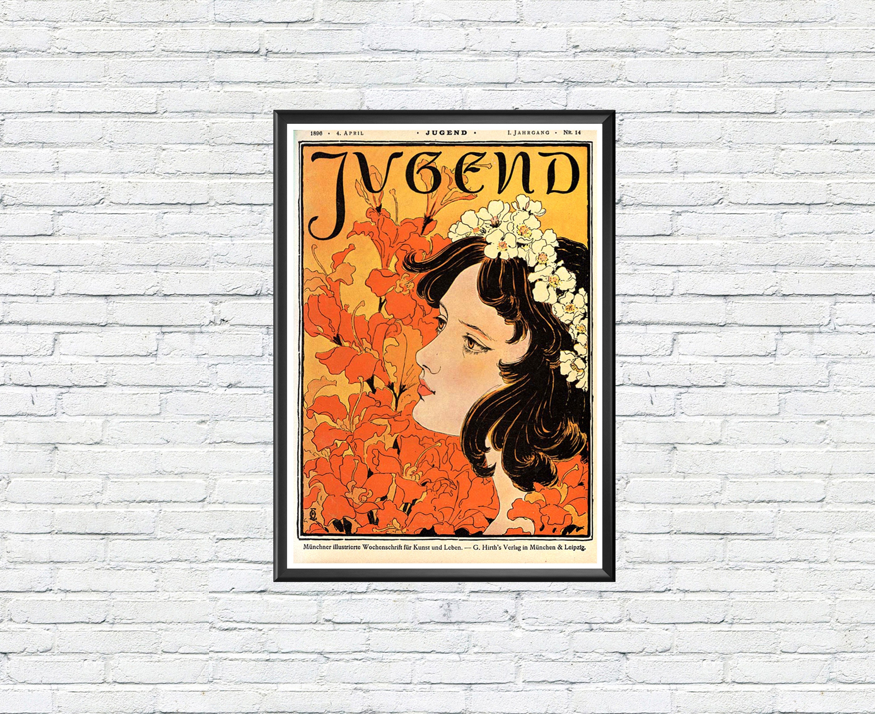 Vintage Magazine Covers Jugend Posters Set of 2 Art Nouveau Prints - Etsy