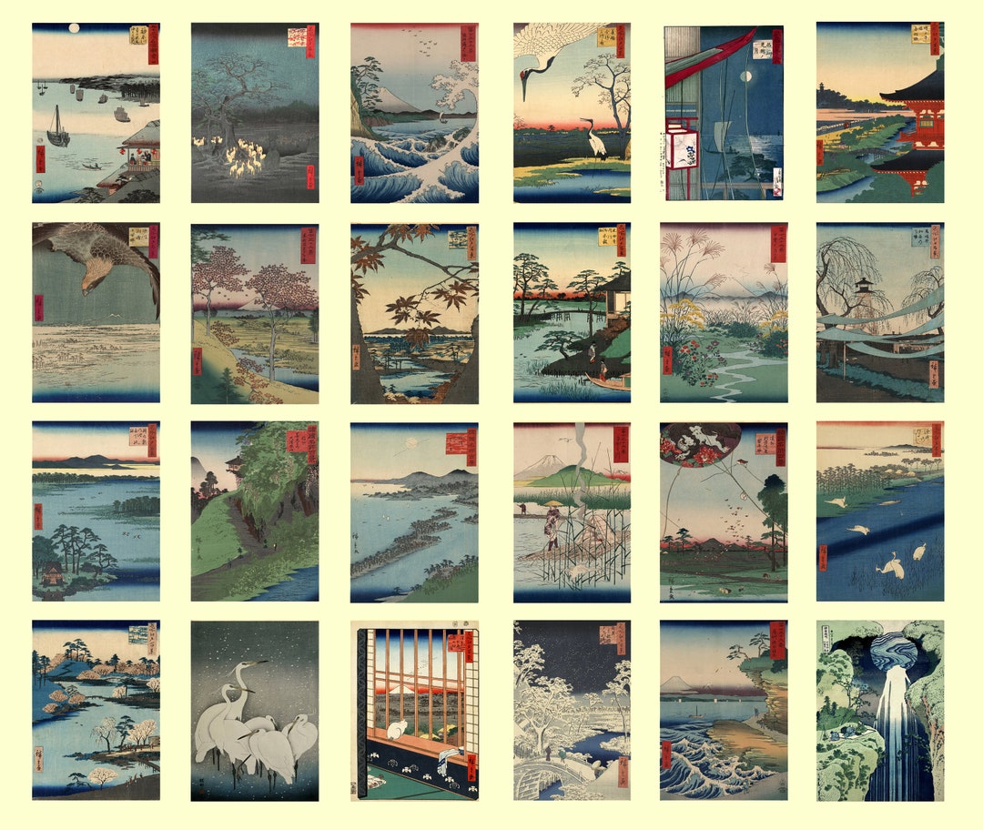 Japanese Postcards Set of 24 Vintage Japanese Prints Antique Japanese ...