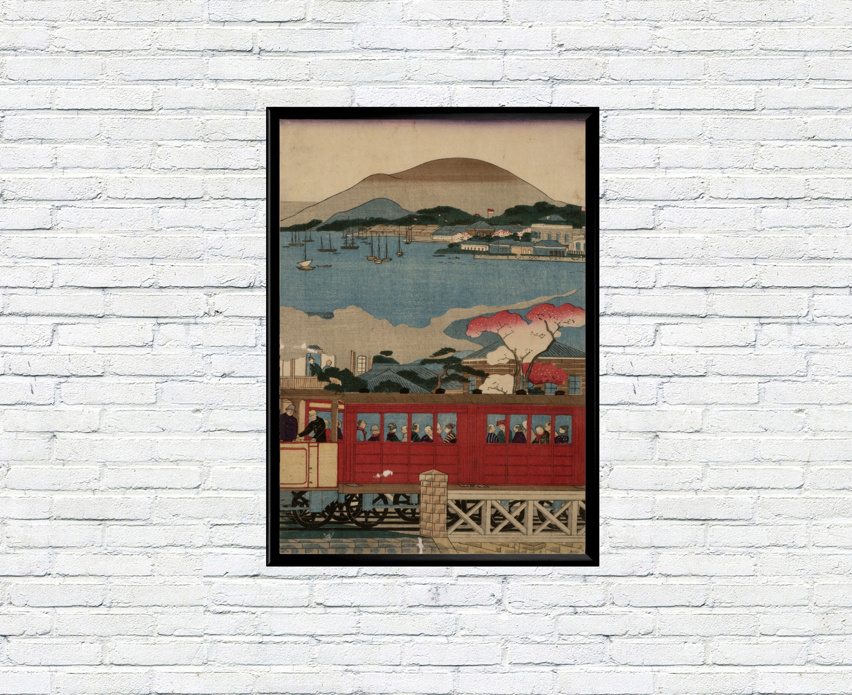 Vintage Triptych Japanese Railroad Wall Posters Set Japanese Train ...