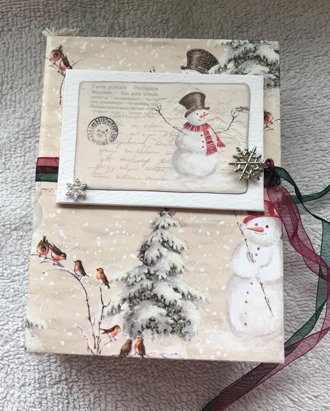 Mini Snowman Junk Journal - Etsy