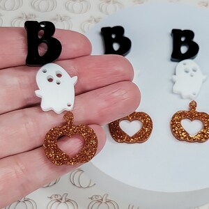 Boo Stacked Halloween Earring, Jewelry Blanks, Earring Charm, Halloween ...