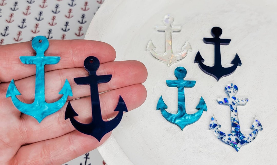 Blanks-anchor Acrylic Earring, DIY Earrings, Wholesale Blanks, Earring ...
