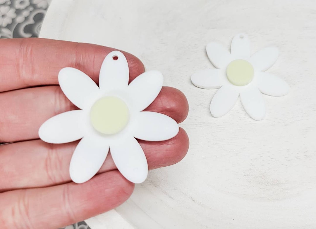 BLANKS- Daisy Acrylic Earring, DIY Earrings, Wholesale Blanks, Earring ...
