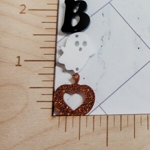 Boo Stacked Halloween Earring, Jewelry Blanks, Earring Charm, Halloween ...