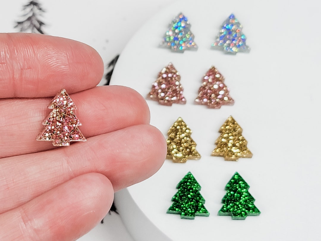 Christmas Tree Studs, DIY Earrings, Acylic Blanks, Earring Blanks ...