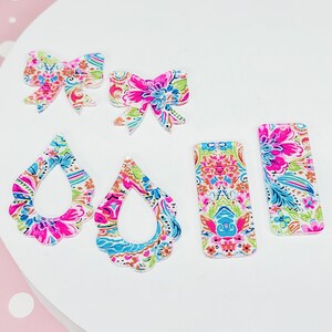 Preppy Paisley Floral Acrylic Earring, Geometric Earrings, You Pick ...