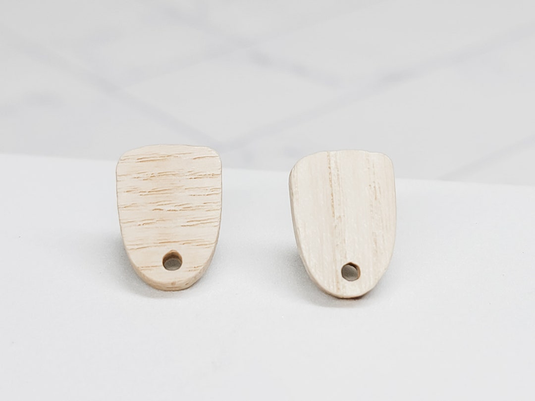 Ashwood Trapezoid Stud, Stainless Steel Posts, Earring Findings ...