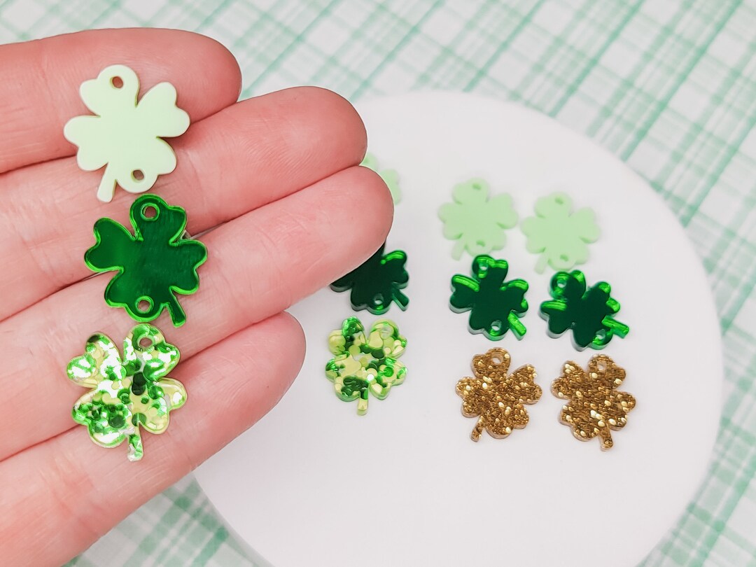 Stacked Shamrock Acrylic Earrings, DIY Earrings, Acrylic Earring Blanks ...