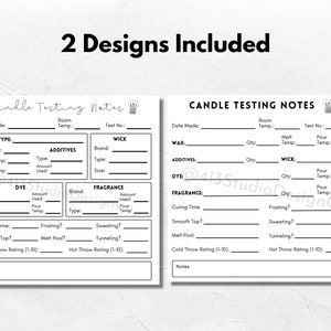 Editable Candle Making and Testing Label Template, Candle Making Notes ...