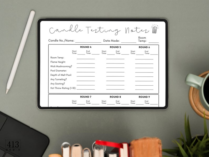 Candle Making and Testing Template, Candle Making Testing Sheet ...