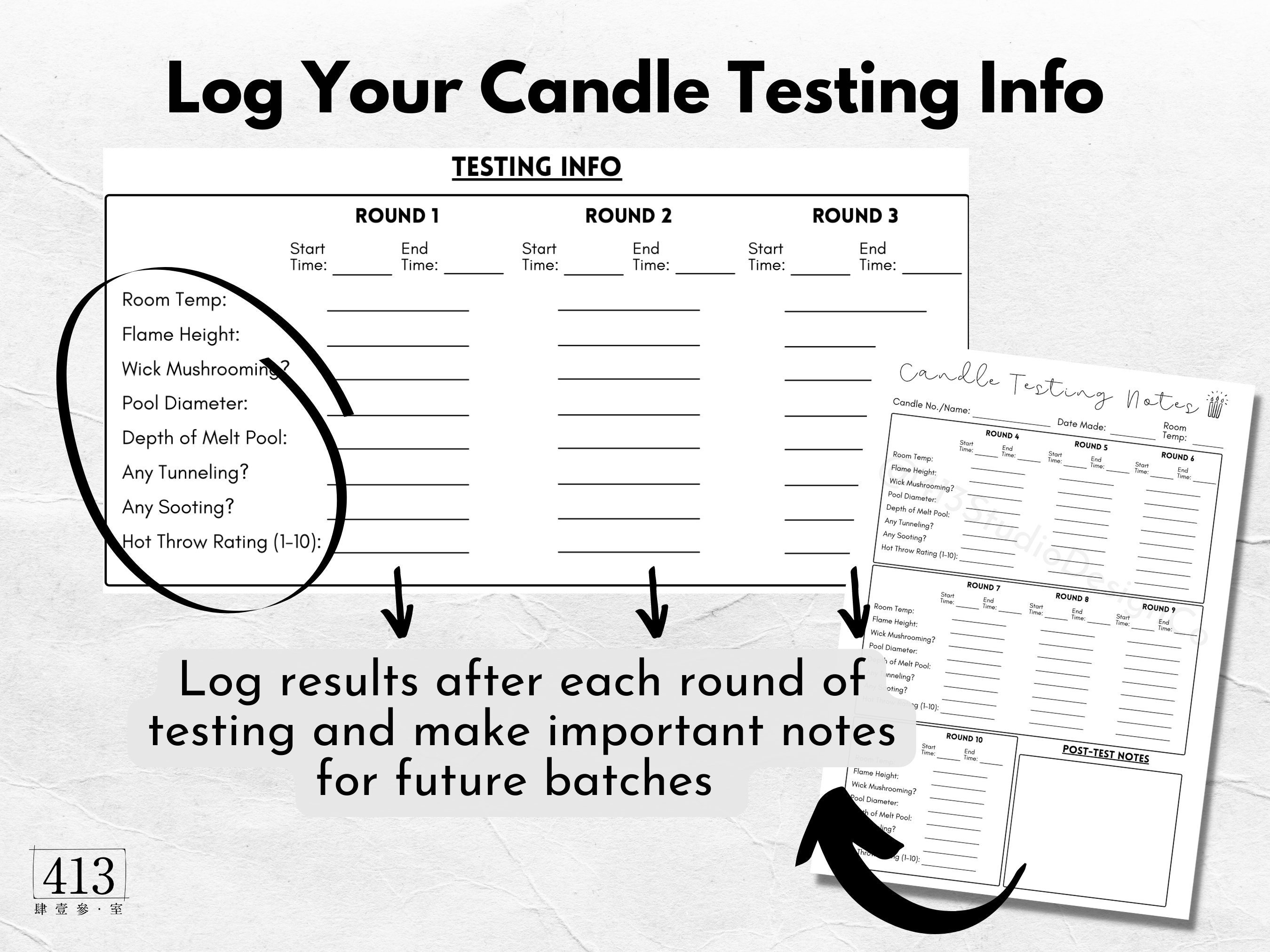 Candle Making and Testing Template, Candle Making Testing Sheet ...