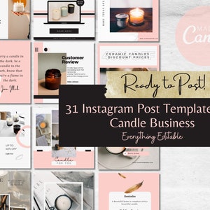 31 Social Media Templates Candles Business, Canva Candle Instagram ...