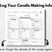 Candle Making and Testing Template, Candle Making Testing Sheet ...