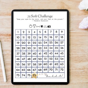 Editable 75 Soft Challenge Tracker, Habit Tracker, 75 Soft Planner ...