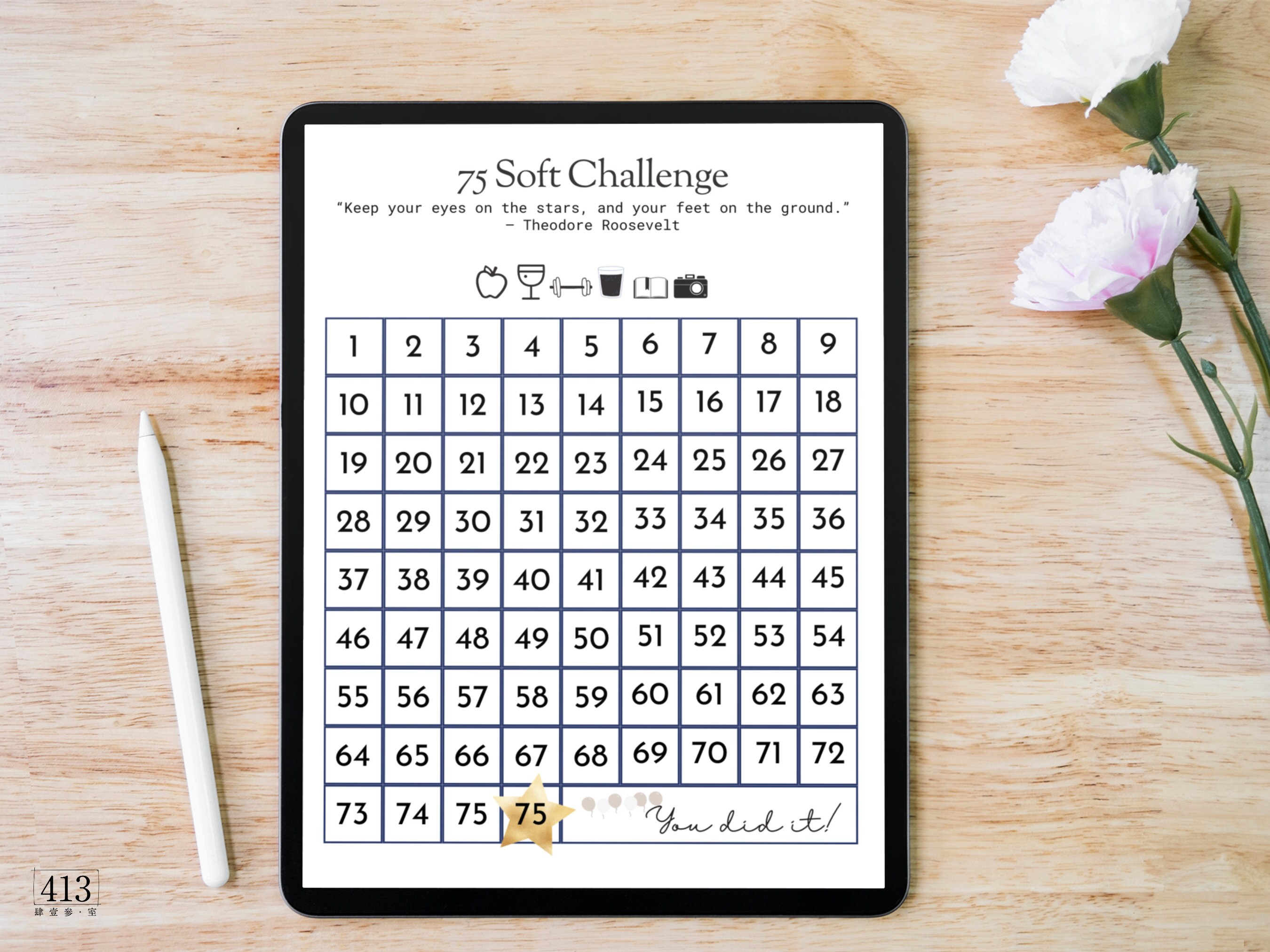 Editable 75 Soft Challenge Tracker, Habit Tracker, 75 Soft Planner ...
