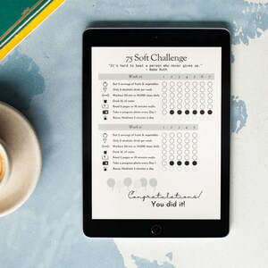 75 Soft Challenge Tracker, 75 Soft Tracker, Habit Tracker, Weekly Meal ...