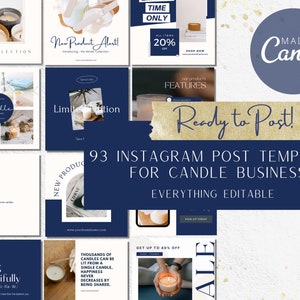 93 Candle Instagram Post Templates Editable With Canva, Ecommerce ...