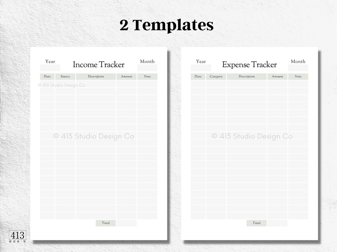 Income and Expense Tracker Fillable PDF Money Tracker - Etsy
