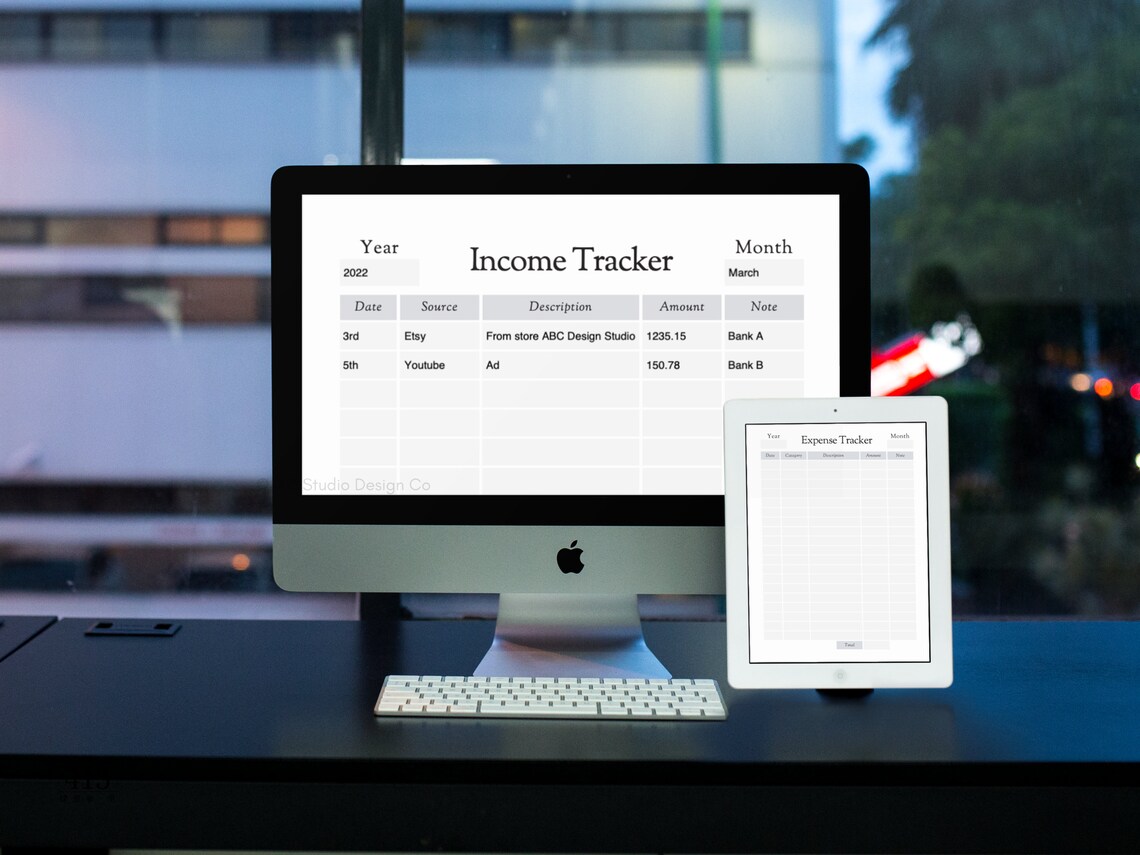 Income and Expense Tracker Fillable PDF Money Tracker - Etsy