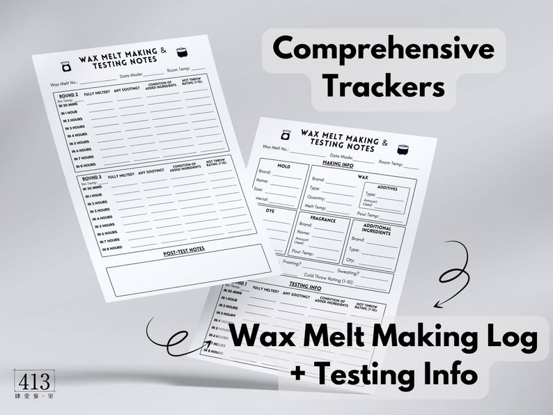 Wax Melt Making and Testing Template Wax Melt Making Testing - Etsy Ireland
