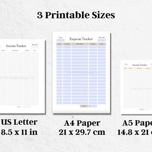 Income and Expense Tracker, Fillable PDF, Money Tracker, Spending ...