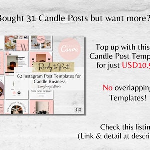 31 Social Media Templates Candles Business, Canva Candle Instagram ...