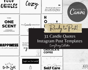 31 Candle Quotes Instagram Templates, Candle Business Branding, Candle ...