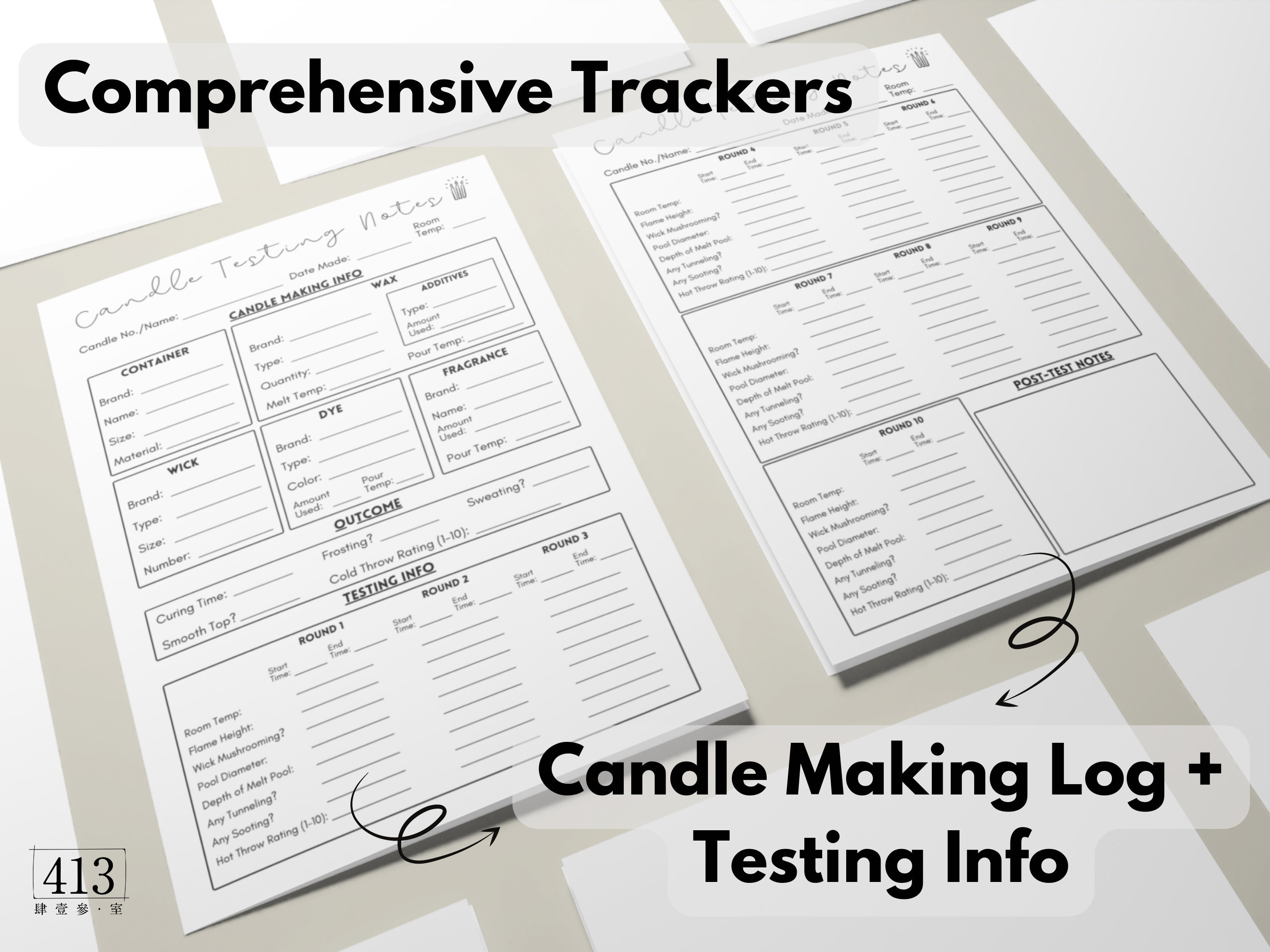 Candle Making and Testing Template, Candle Making Testing Sheet ...