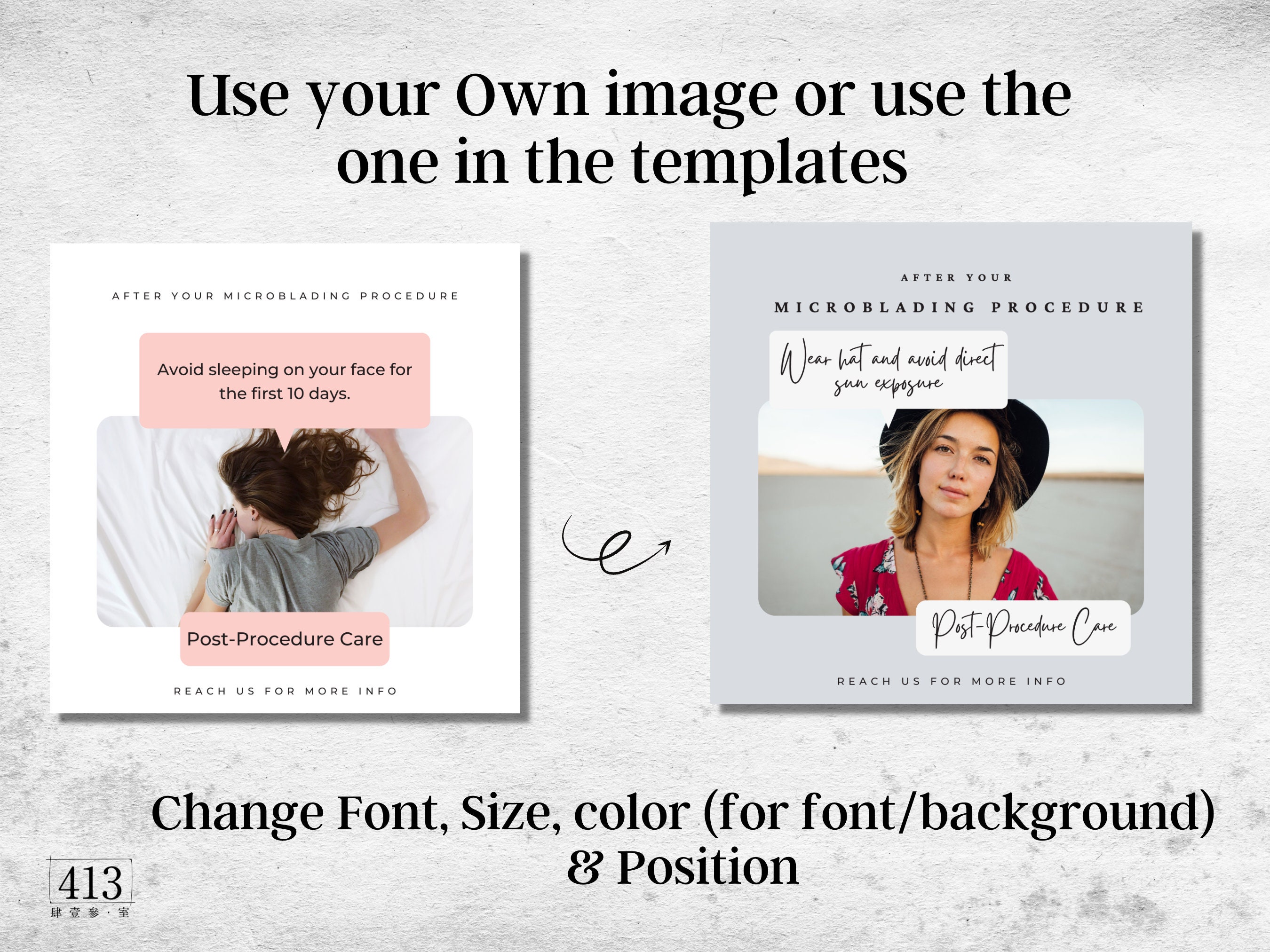 Permanent Makeup Instagram Post Templates, 62 Editable PMU Social Media ...