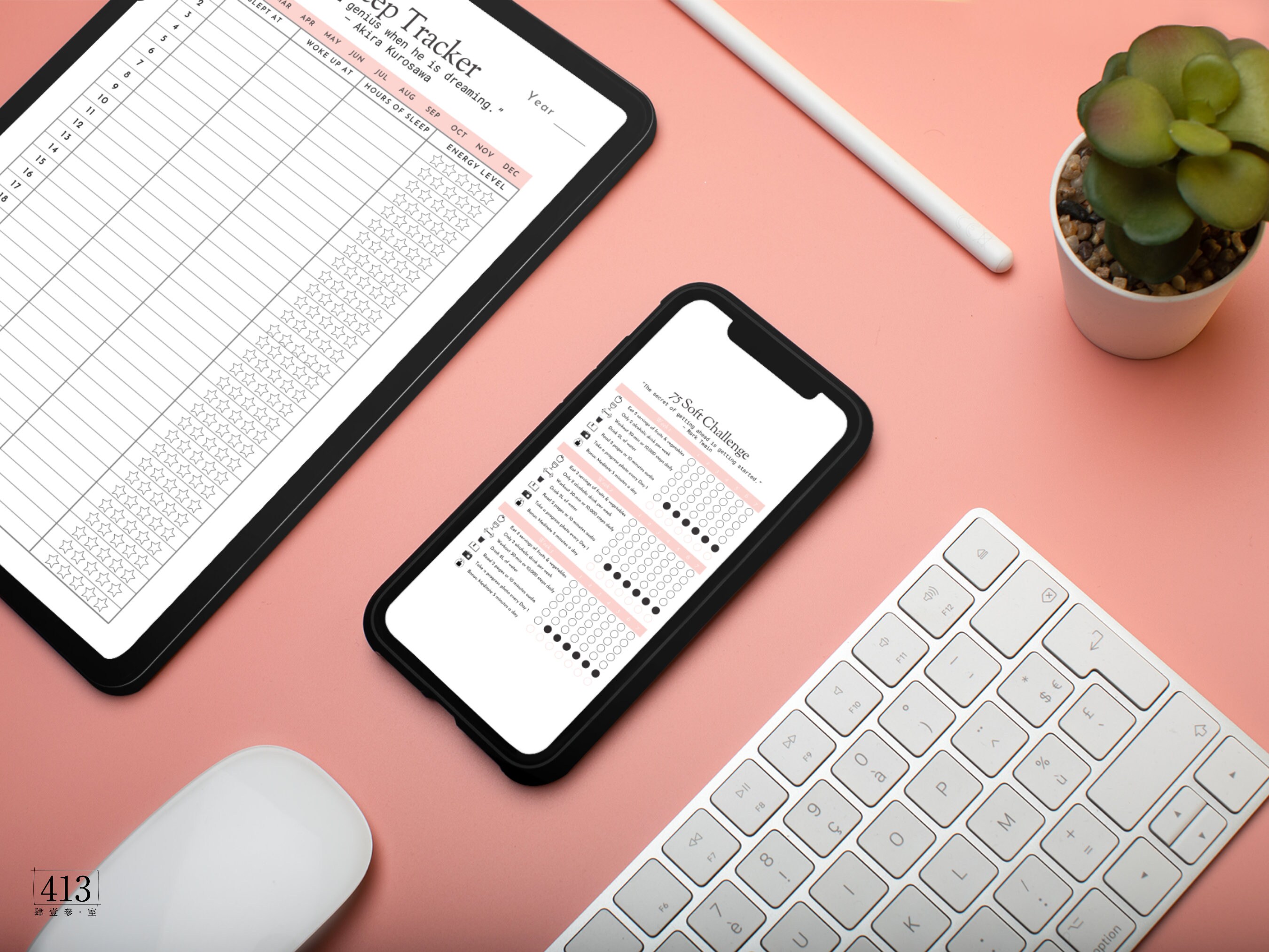 75 Soft Challenge Tracker, Habit Tracker, 75 Soft Planner, Weekly Meal ...