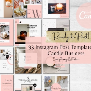 93 Social Media Templates Candles Business, Canva Candle Instagram ...