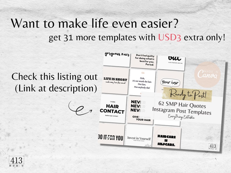 31 SMP Hair Instagram Quote Templates, Scalp Micropigmentation Social ...