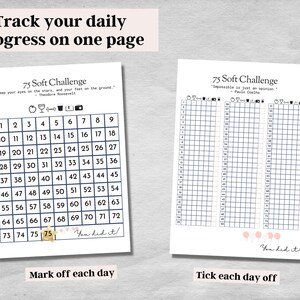 75 Soft Challenge Tracker, Habit Tracker, 75 Soft Planner, Weekly Meal ...