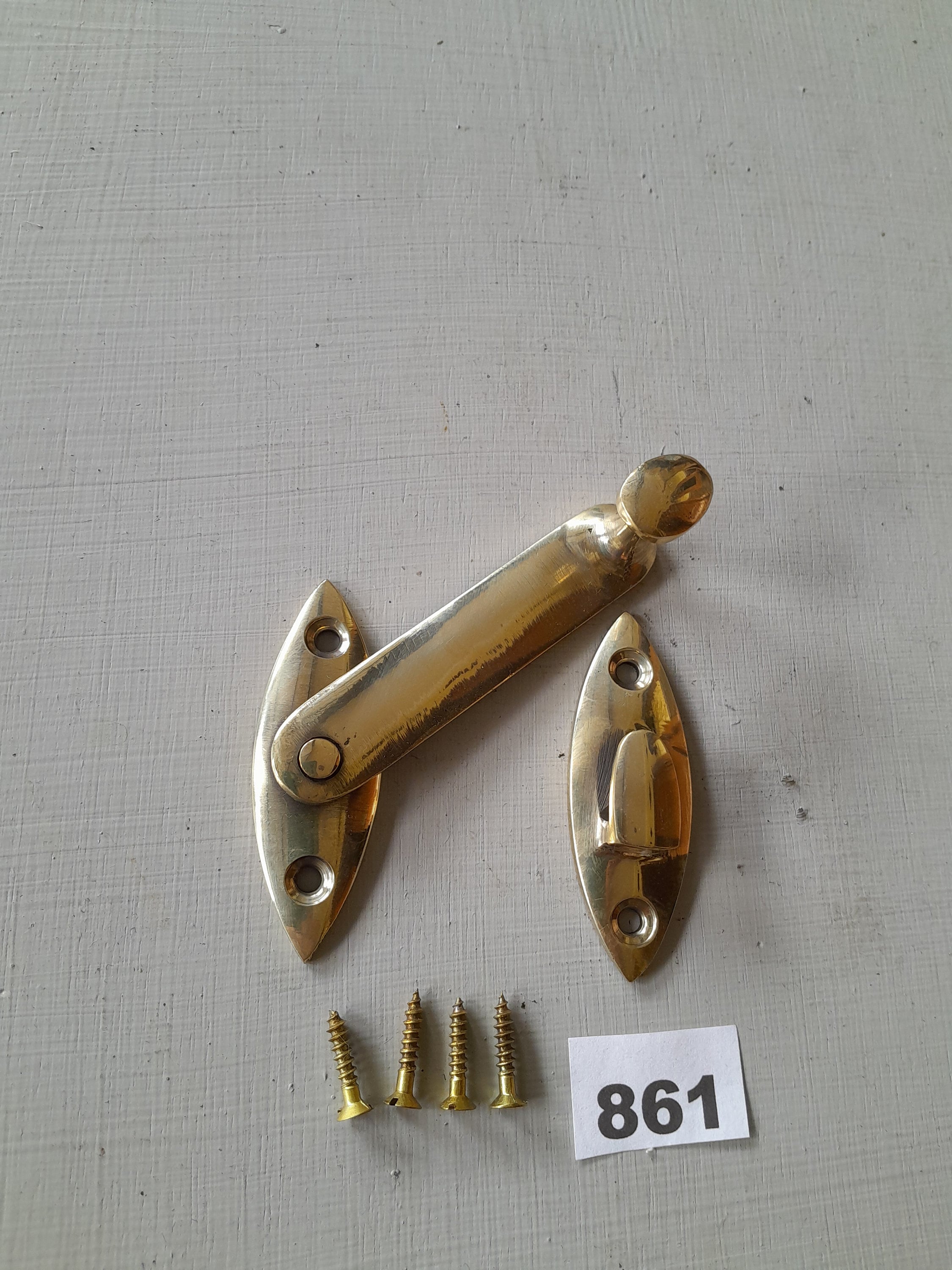 Vintage Style Heavy Cast Brass Shutter Latch or Cabinet Latch Door Bolt ...