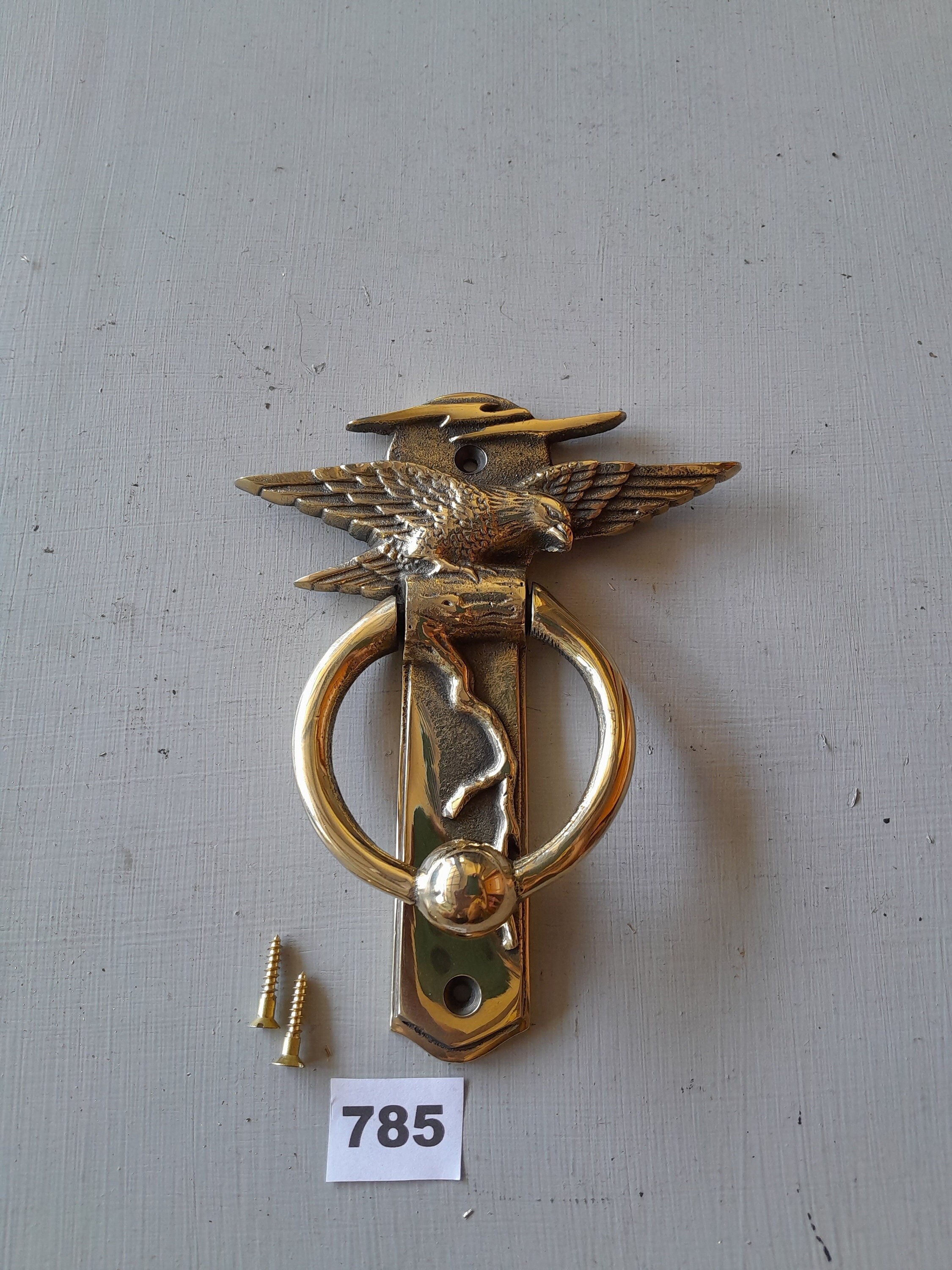 Vintage Style Heavy Cast Brass Eagle Door Knocker Great Detail NOT ...