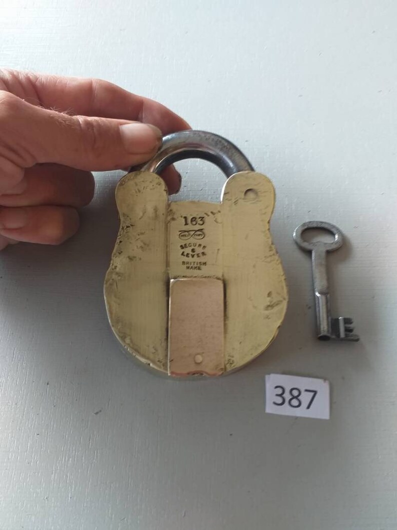Vintage Large Brass 6 Lever Padlock Made in Britain by HOLD FAST in ...