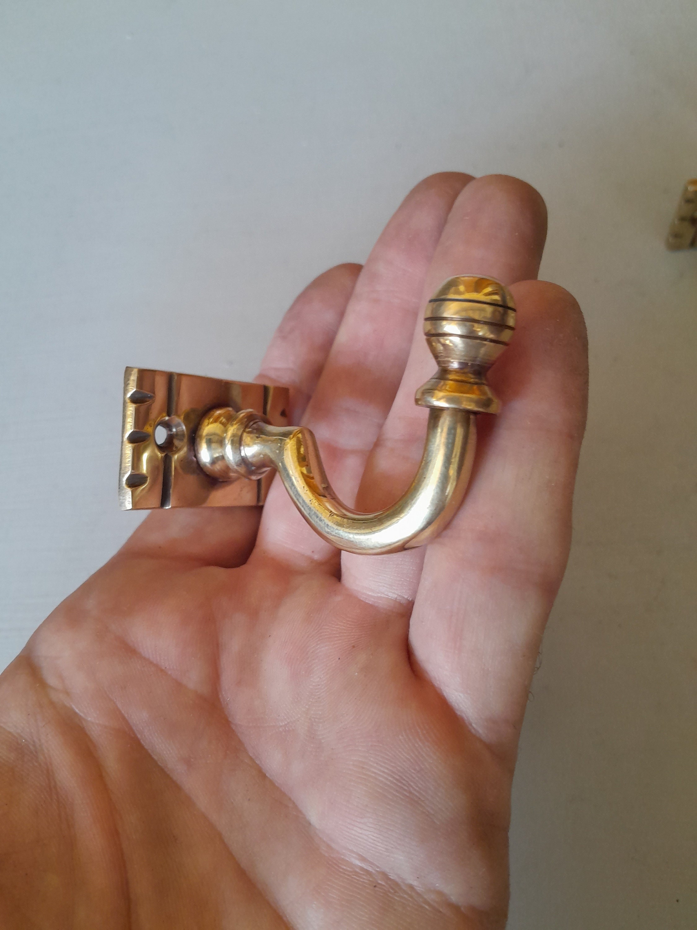 4 Vintage Style Heavy Cast Brass Victorian Design Coat Hooks - Etsy