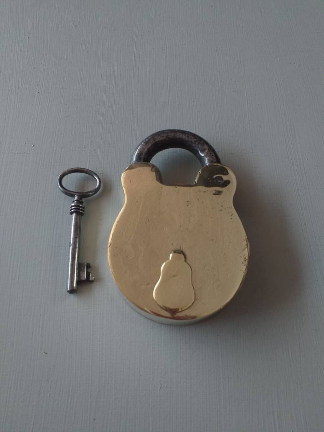 Large Vintage Brass Padlock in Working Condition Antique Padlock Late ...