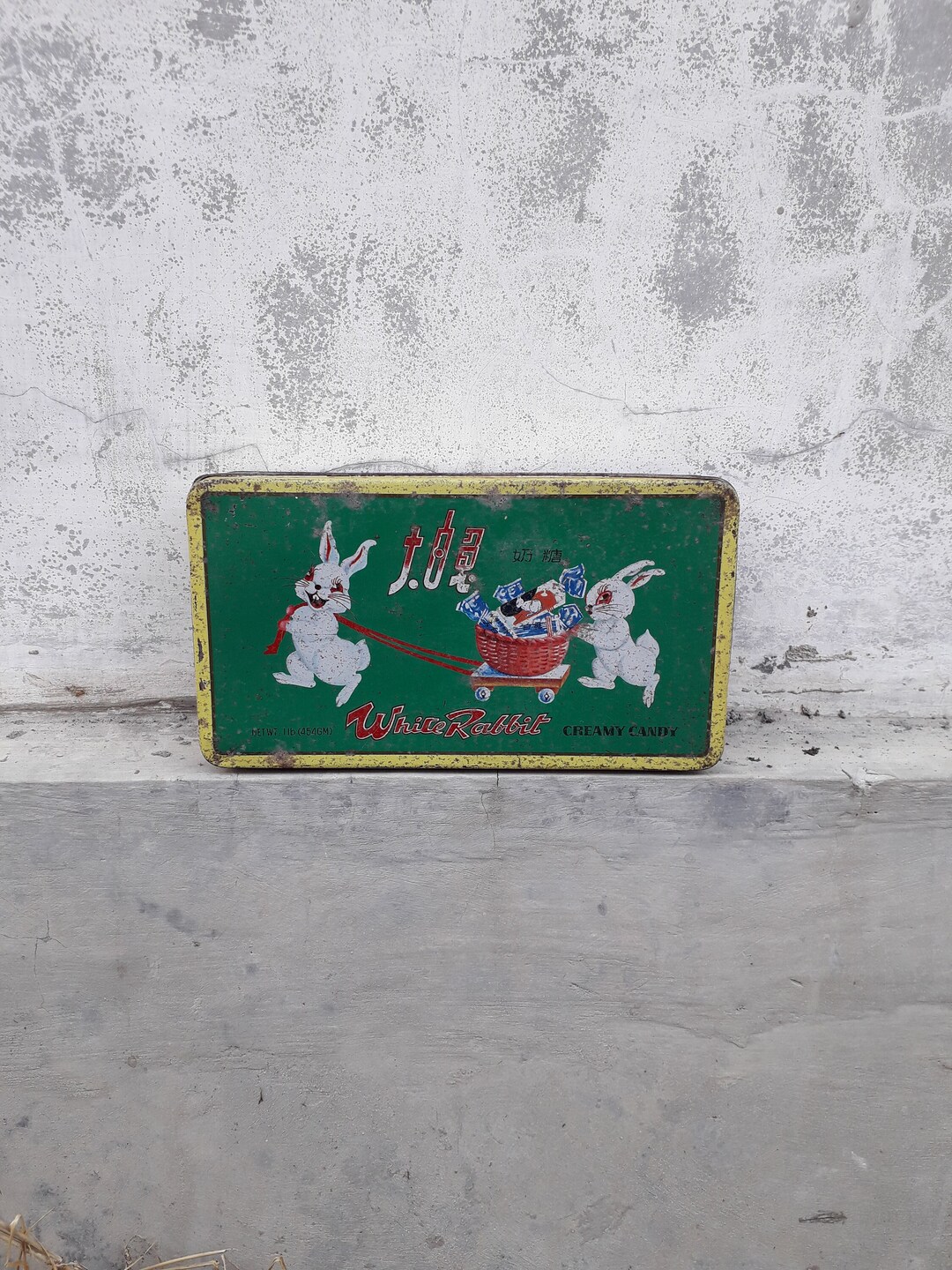 Vintage Tin Vintage White Rabbit Creamy Candy Tin - Etsy