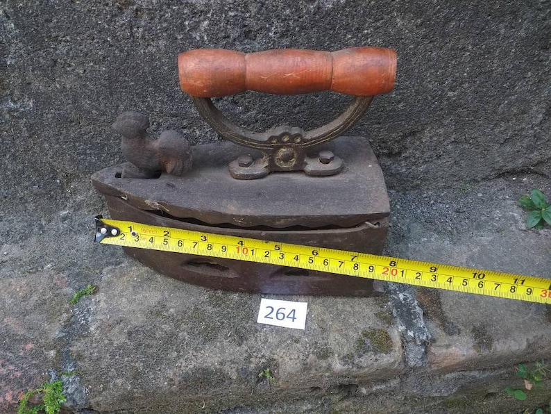 Vintage Large Iron Charcoal Iron Coal Iron Clothes Iron - Etsy