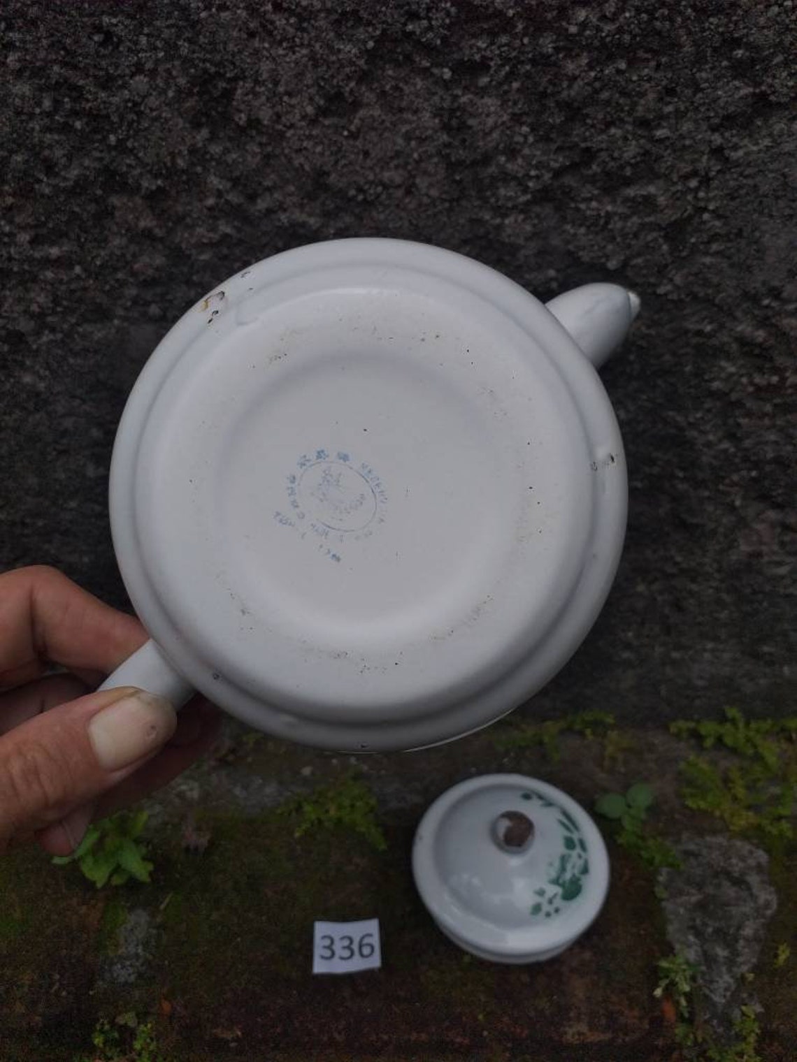 Vintage Enamel Teapot With Floral Design 1950s Enamelware Teapot - Etsy