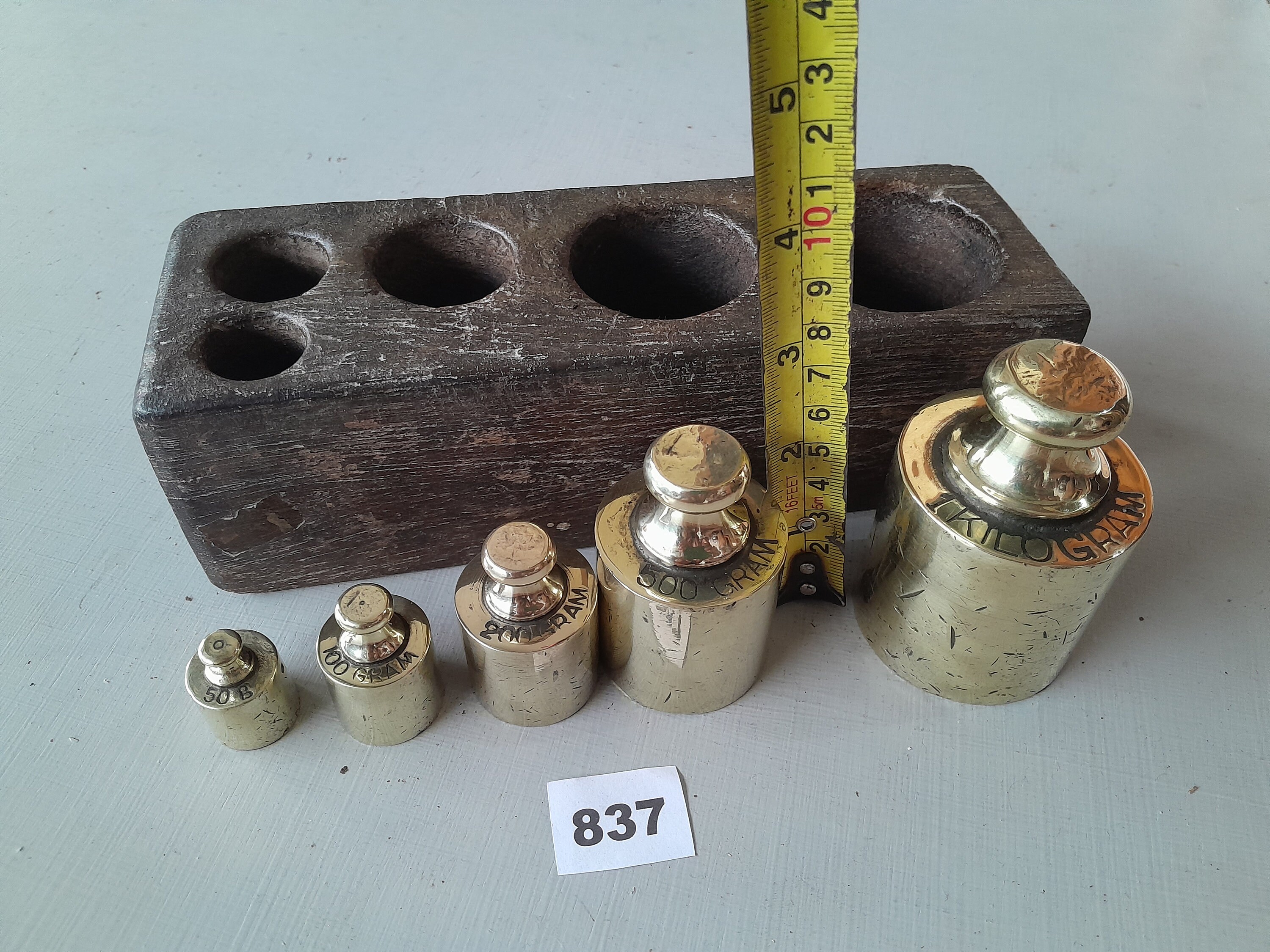 Early Vintage Brass Weights Set With Original Box - Etsy