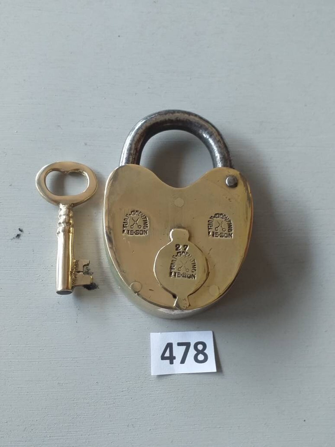 Vintage German Brass Padlock Made by LIESON Early 1900s in Working ...