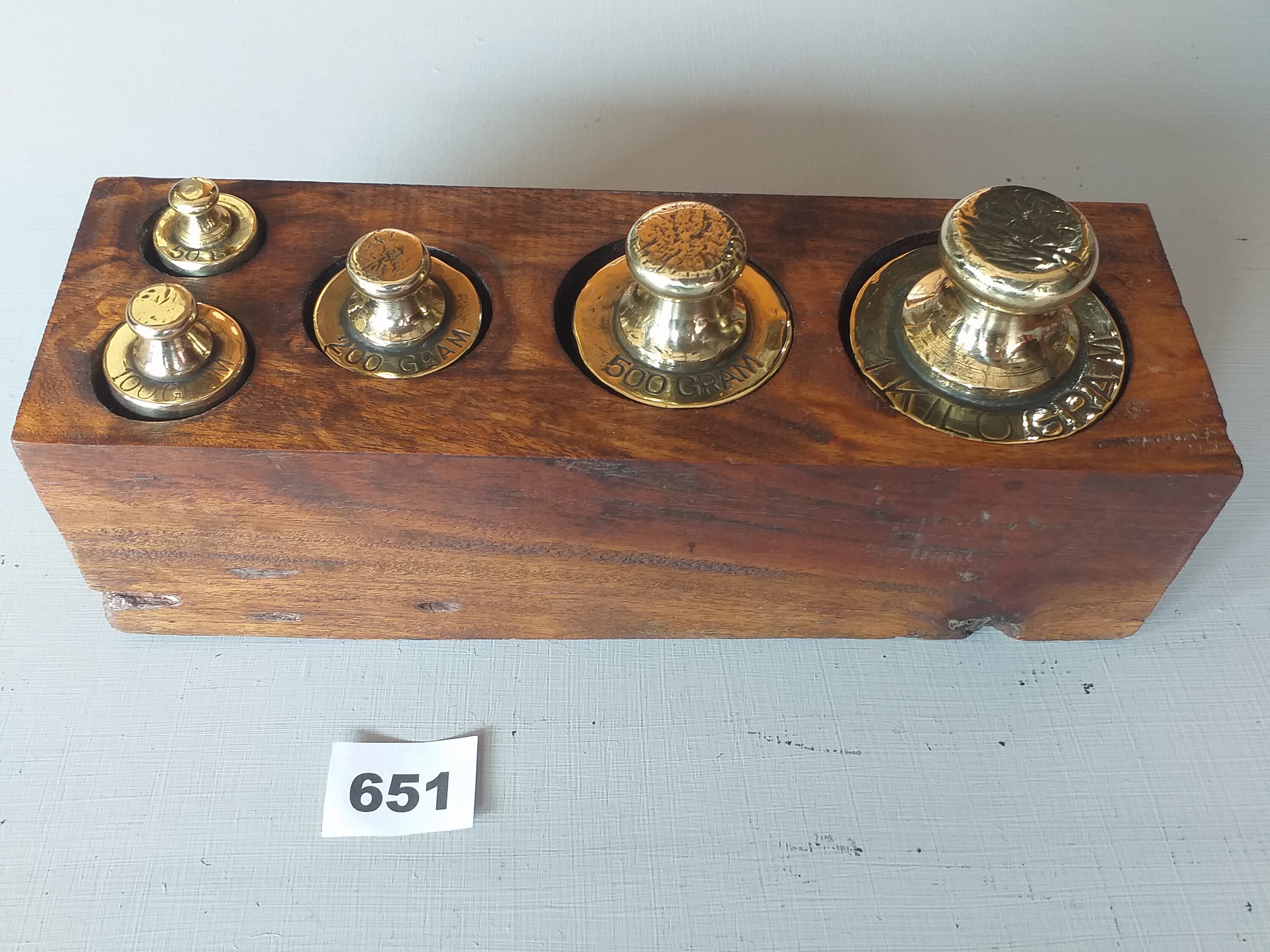 Early Vintage Brass Weights Set With Original Box - Etsy