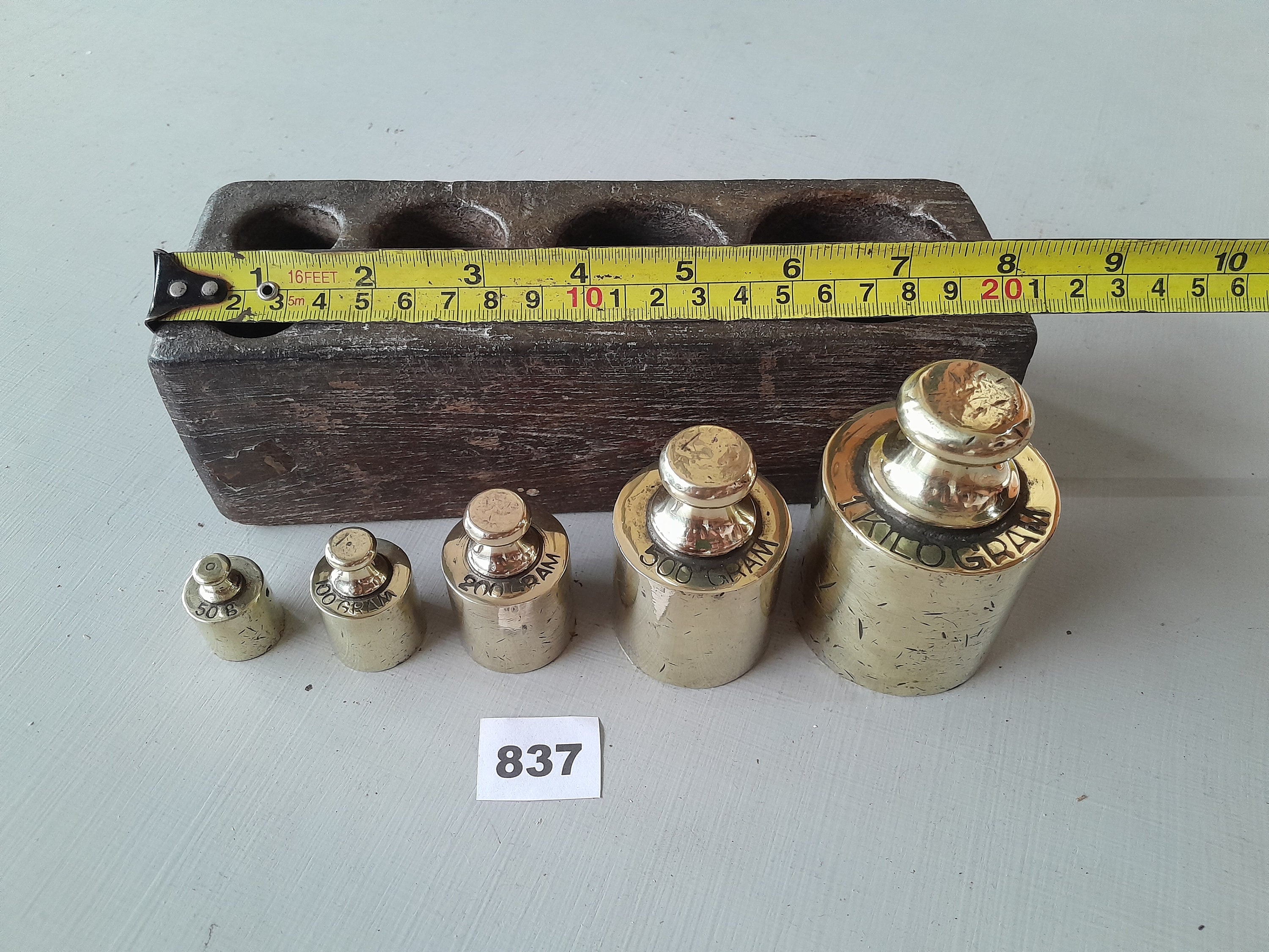 Early Vintage Brass Weights Set With Original Box - Etsy