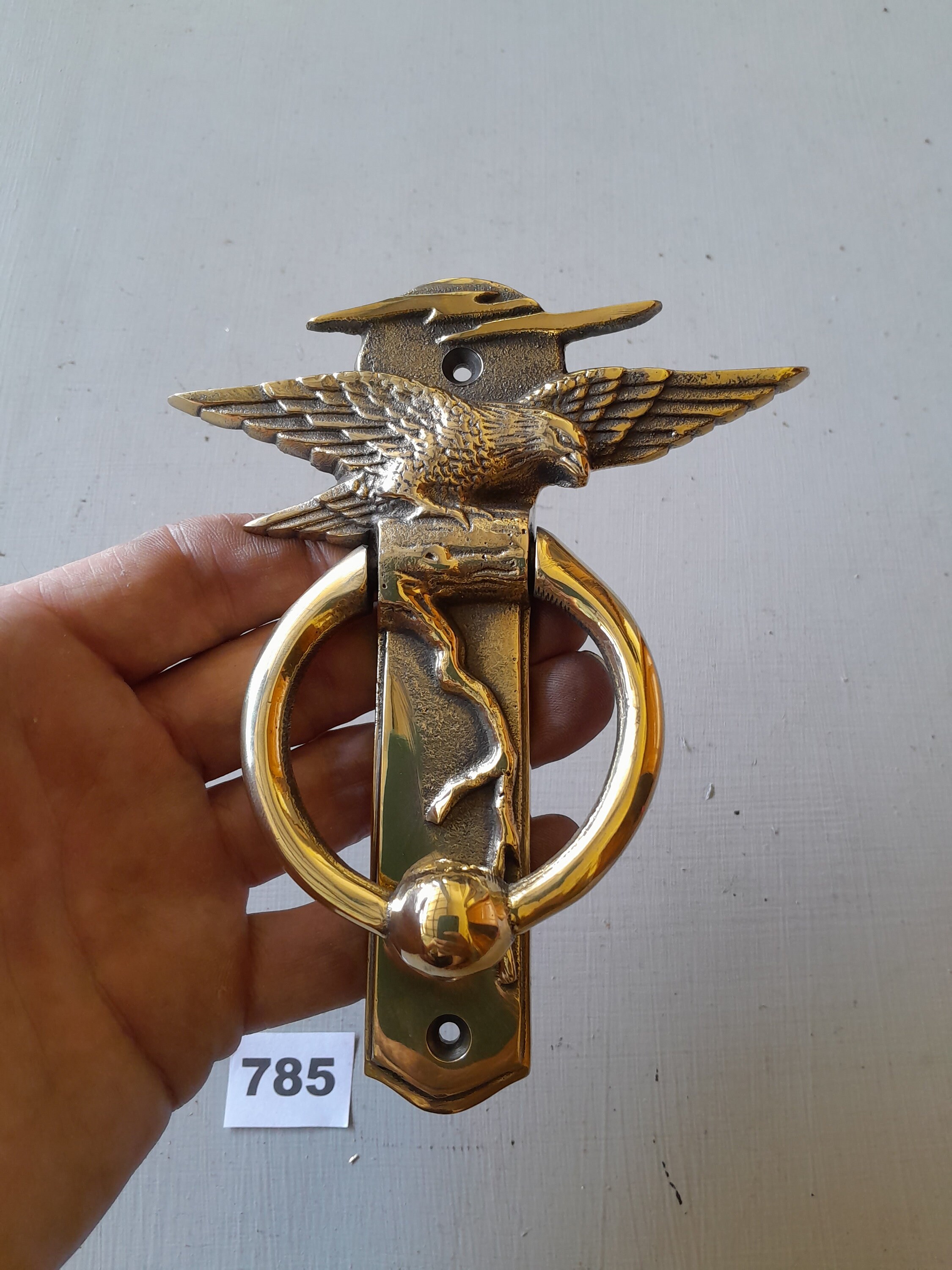Vintage Style Heavy Cast Brass Eagle Door Knocker Great Detail NOT ...