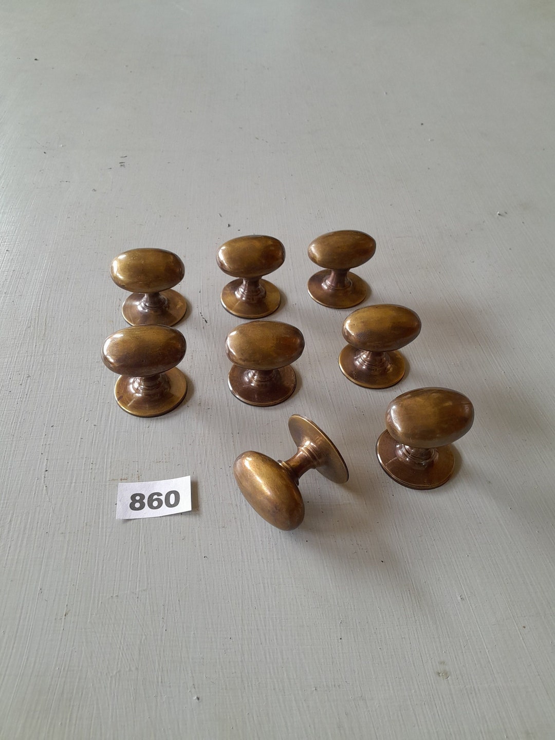 8 Fabulous Quality Chunky Vintage Style Aged Brass Oval Heavy Cast ...