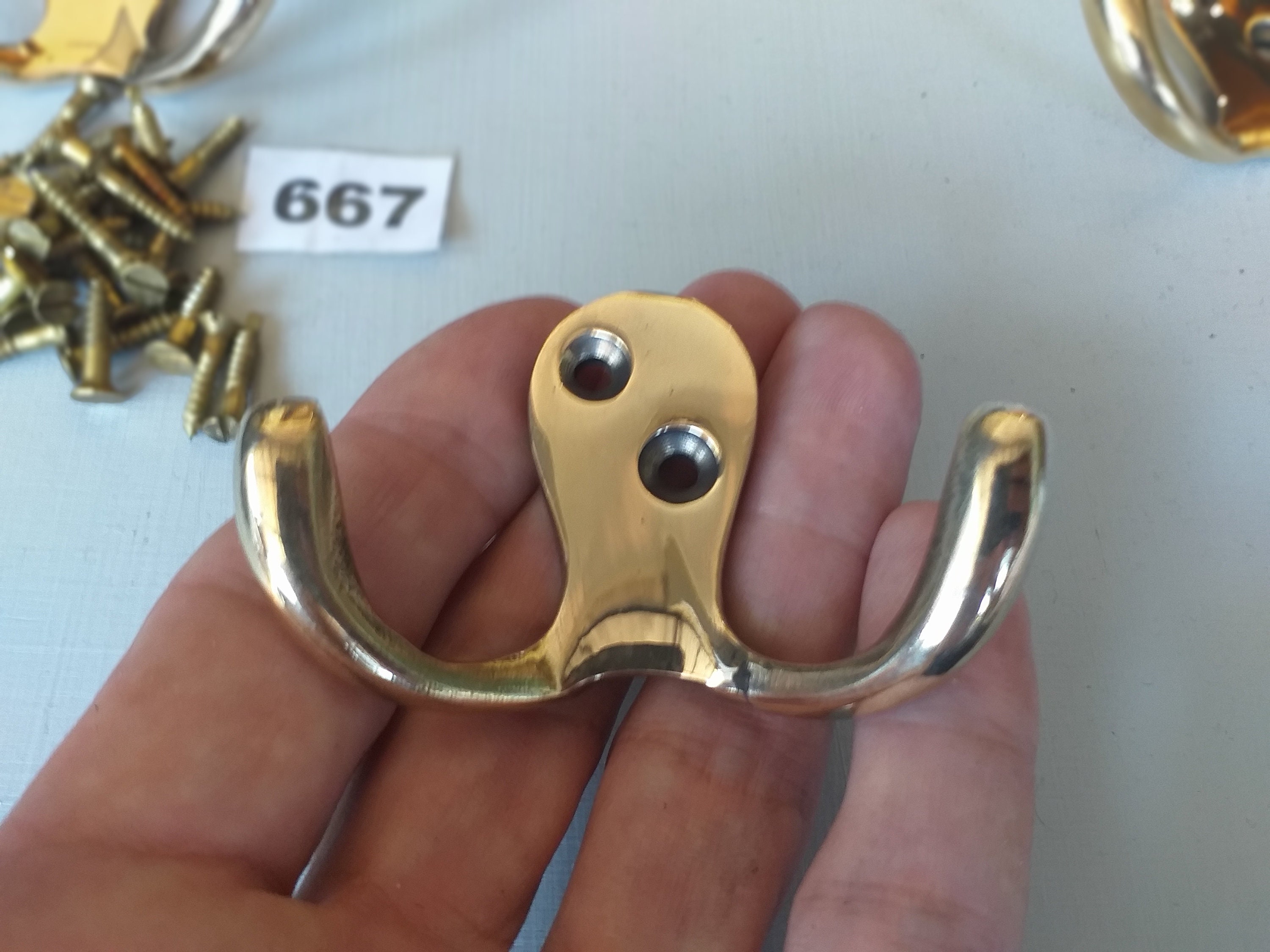 9 Vintage Solid Brass Reclaimed Coat Hooks NOT Lacquered or - Etsy